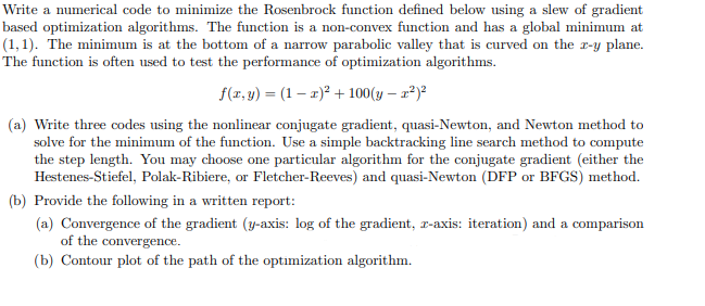 Solved Use python please and show the optimization path on | Chegg.com