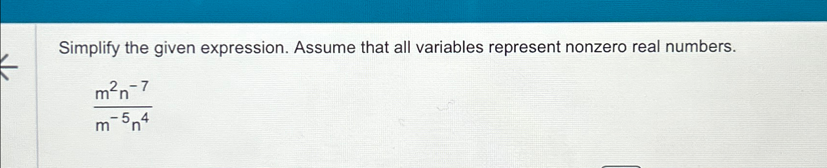 Solved Simplify the given expression. Assume that all | Chegg.com