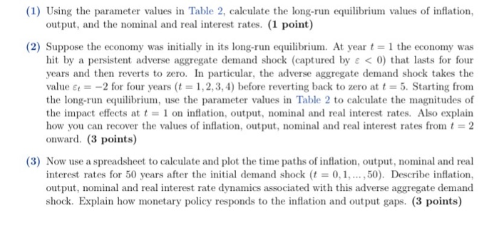 Question 2 [16 points) Dynamic ASAD model. The | Chegg.com