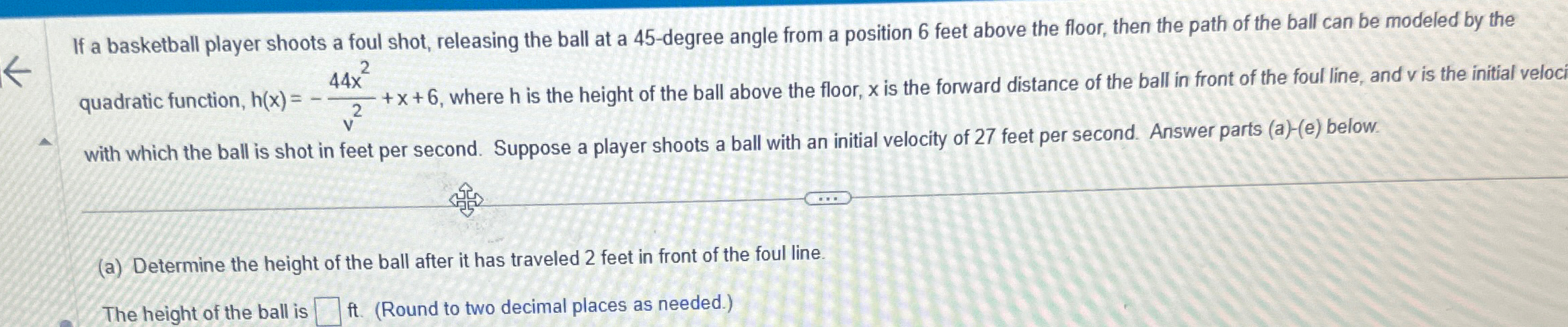 Solved If a basketball player shoots a foul shot, releasing | Chegg.com