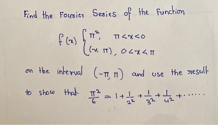 Solved Q2. Tind the Favior series of the function | Chegg.com