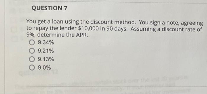 Solved You get a loan using the discount method. You sign a | Chegg.com