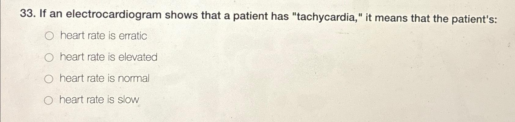 Solved If an electrocardiogram shows that a patient has | Chegg.com