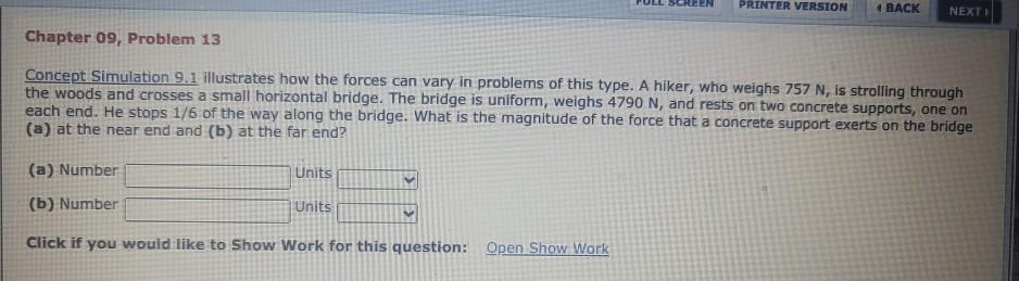 Solved PRINTER VERSION 4 BACK NEXT Chapter 09, Problem 13 | Chegg.com
