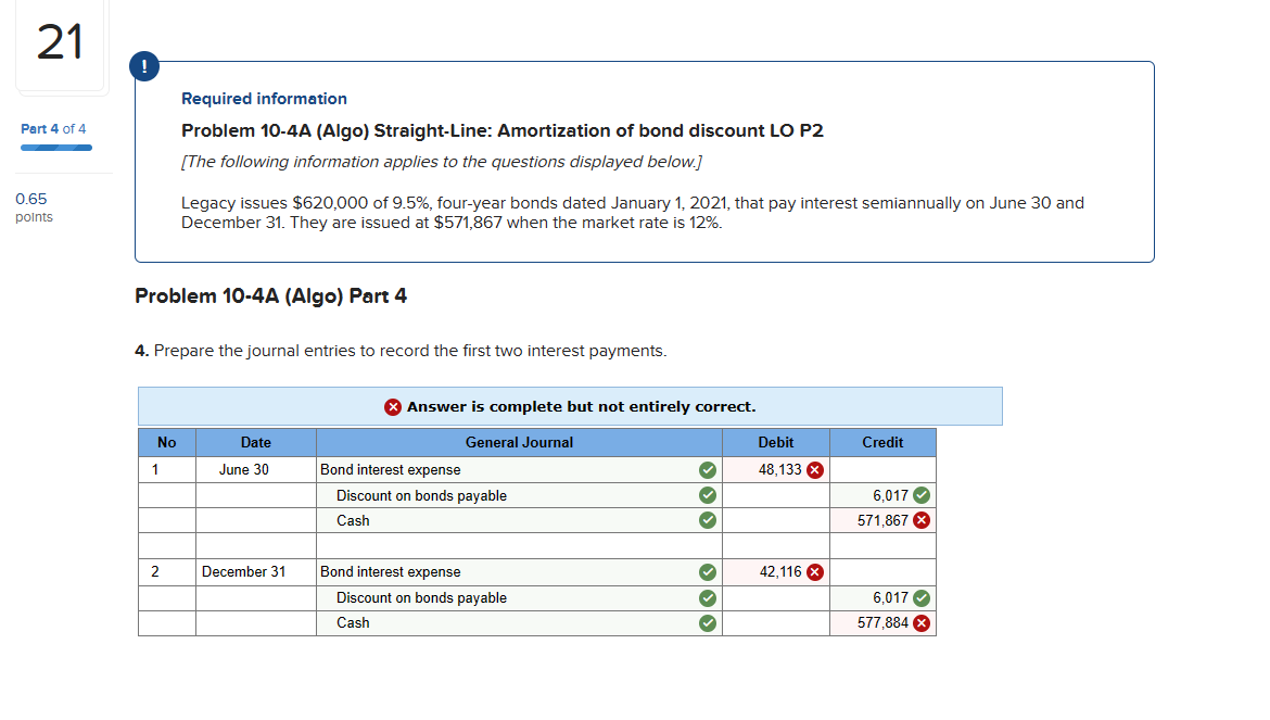 Solved Required informationProblem 10-4A (Algo) | Chegg.com