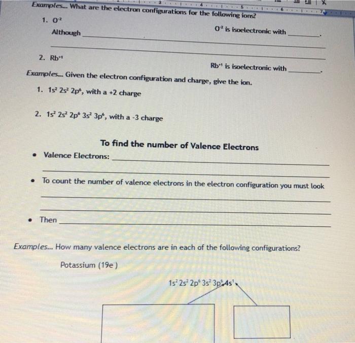 Solved 4 Examples.. What are the electron configurations for | Chegg.com