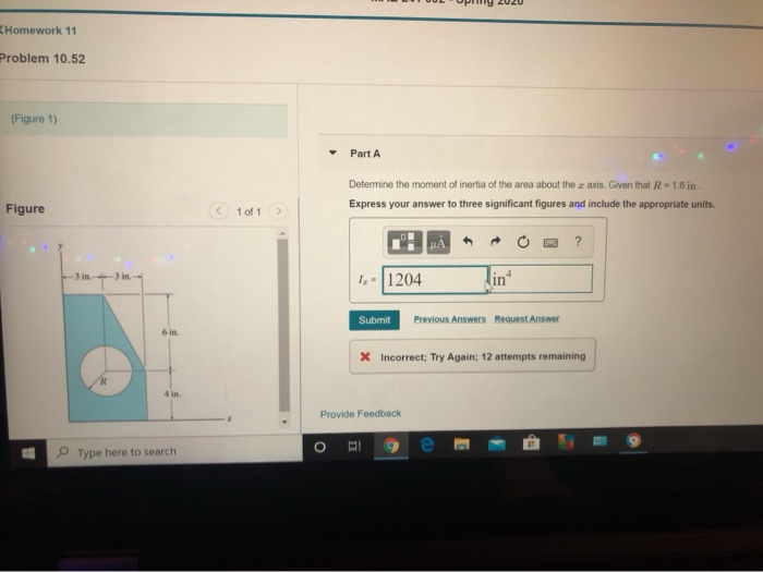 Solved VOLUPmy 2020 Homework 11 Problem 10.52 (Figure 1) | Chegg.com