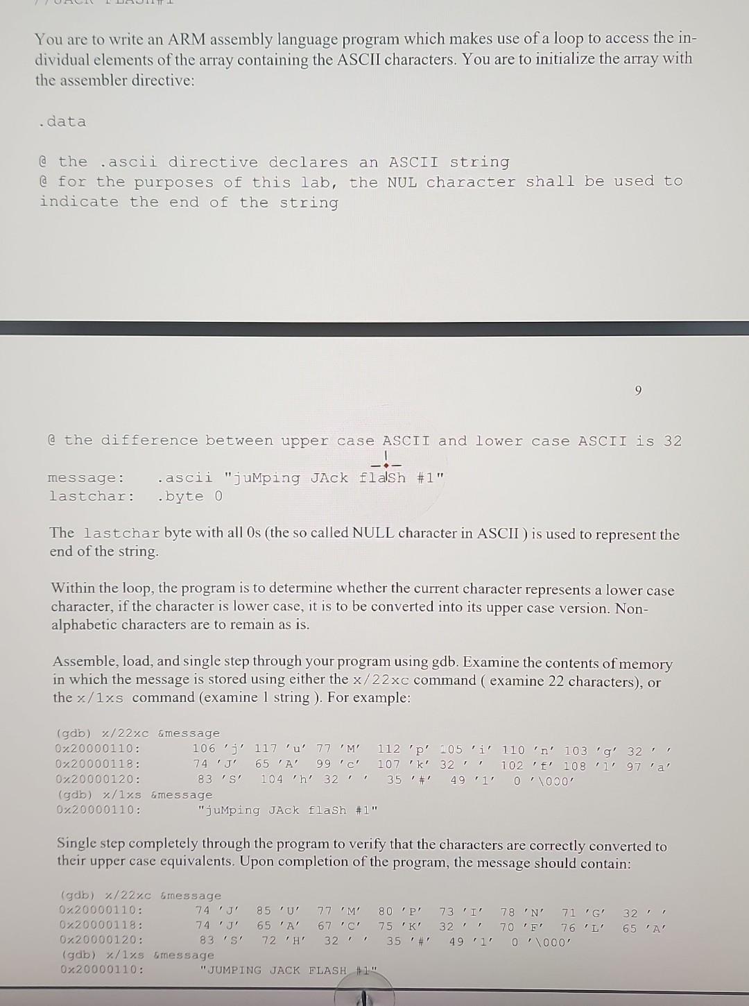 Solved You are to write an ARM assembly language program | Chegg.com