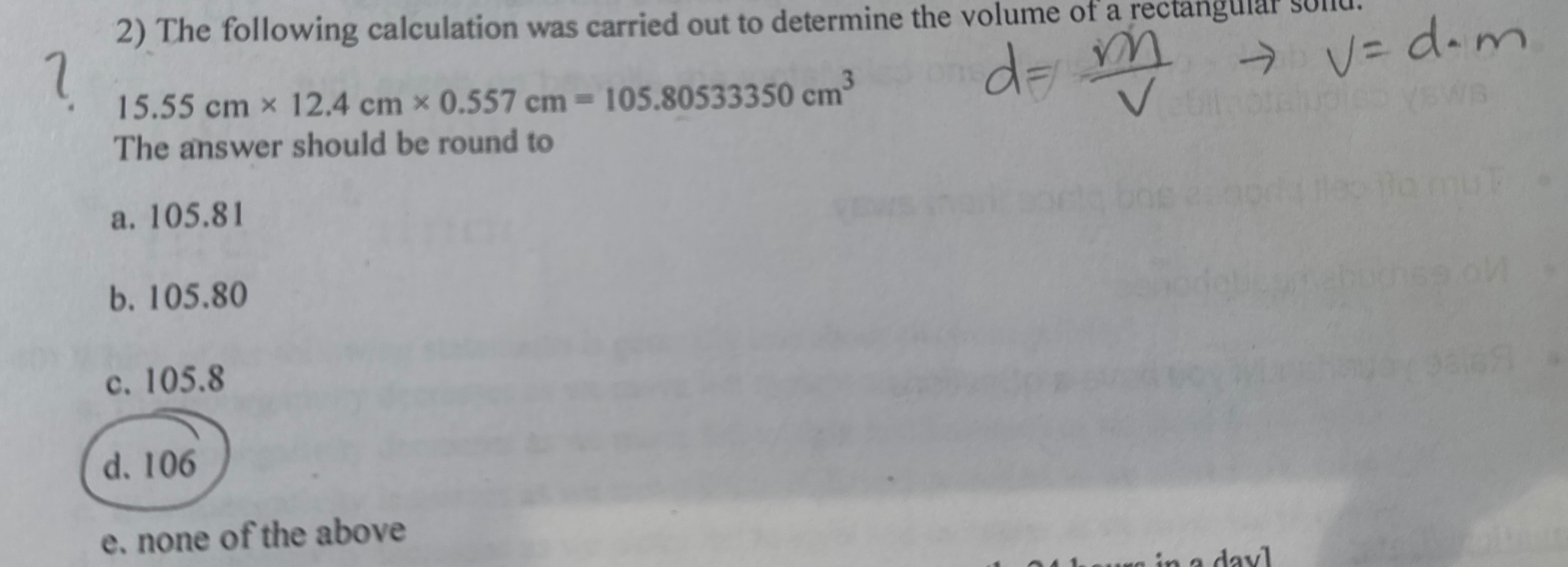 Solved The following calculation was carried out to | Chegg.com