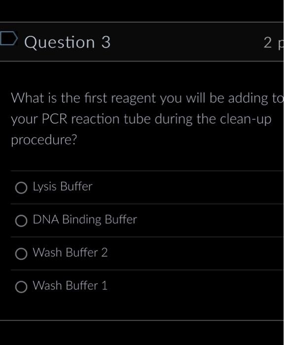 Solved Question 3 2 What is the first reagent you will be | Chegg.com