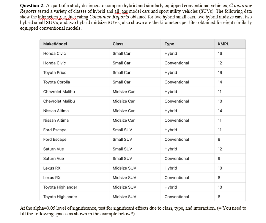 Solved Question-2: As part of a study designed to compare | Chegg.com