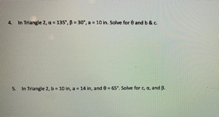 Solved Fall Math Assessment ENGR 103/123 Triangle 1 Triangle | Chegg.com