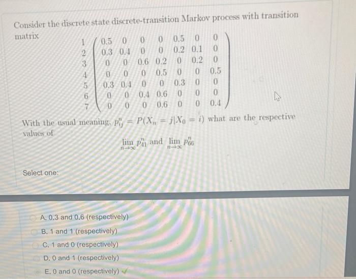 Solved Consider the discrete state discrete-transition | Chegg.com