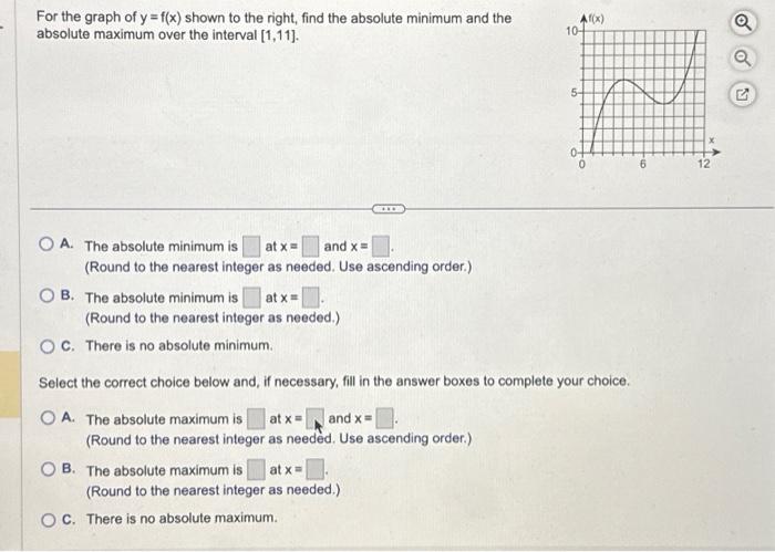 Solved For the graph of y=f(x) shown to the right, find the | Chegg.com
