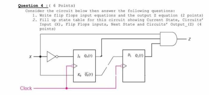 Solved Question 4:(6 Points) Consider the circuit below then | Chegg.com