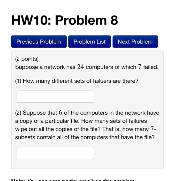 Solved HW10: Problem 8 Previous Problem Problem List Next | Chegg.com