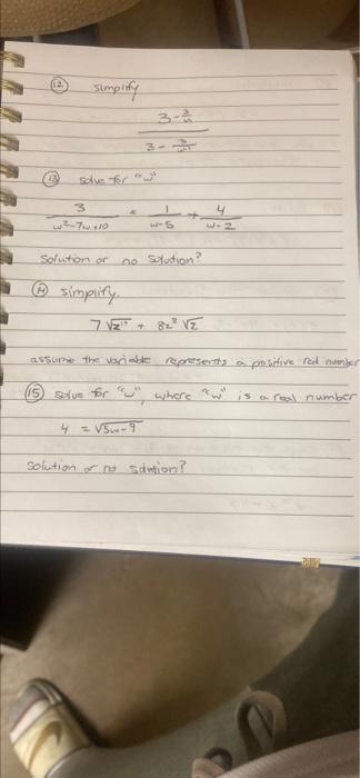 Solved simplity 3.4 solve for 3 27.10 1 + -5 2 Soluton or no | Chegg.com