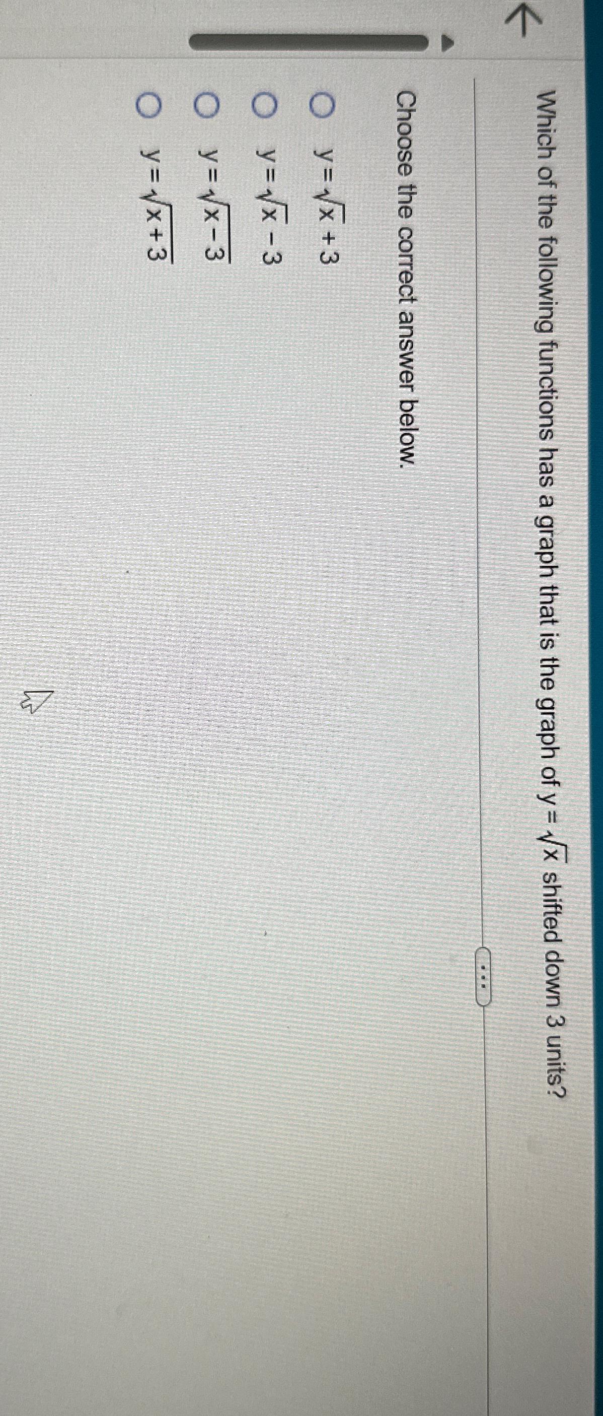 Solved Which of the following functions has a graph that is | Chegg.com