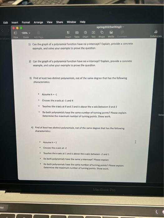 Solved Edit Insert View Format Arrange View Share Window | Chegg.com