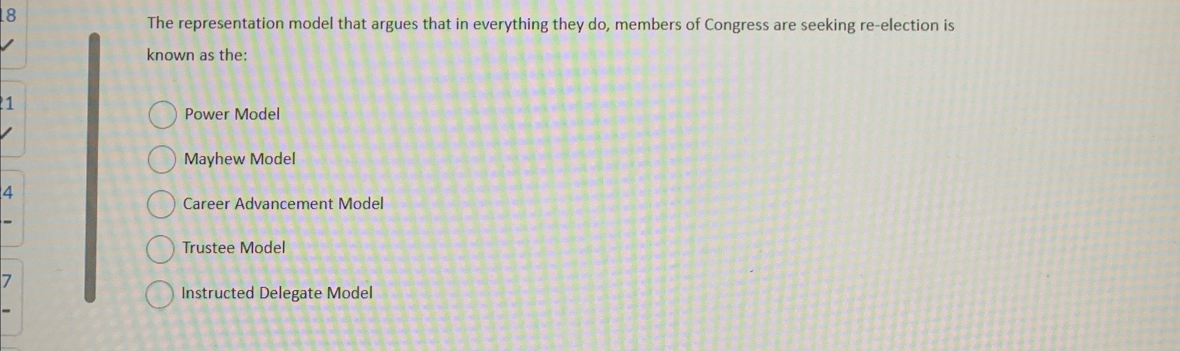 Solved The representation model that argues that in | Chegg.com