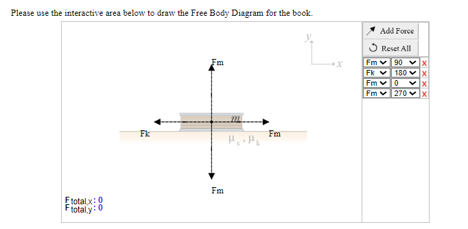 Solved A horizontal force, FmFm, ﻿is applied to a book that | Chegg.com