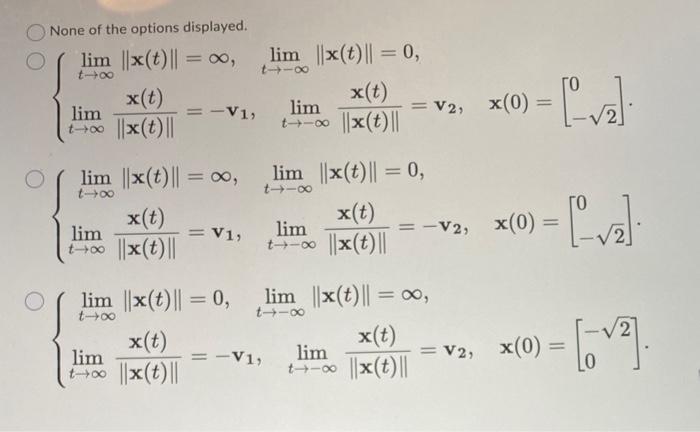 Solved Consider a system of differential equations x′=Ax, | Chegg.com