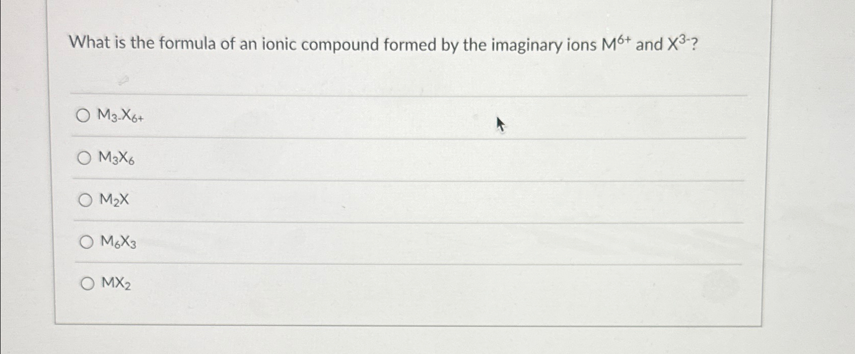 Solved What is the formula of an ionic compound formed by | Chegg.com
