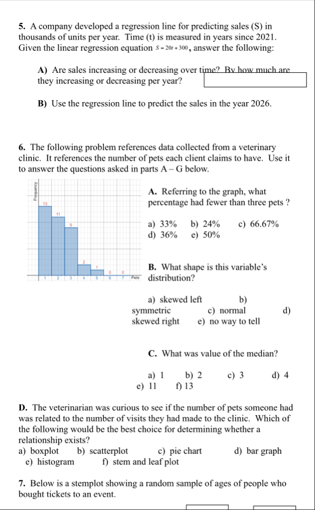 Solved A company developed a regression line for predicting | Chegg.com