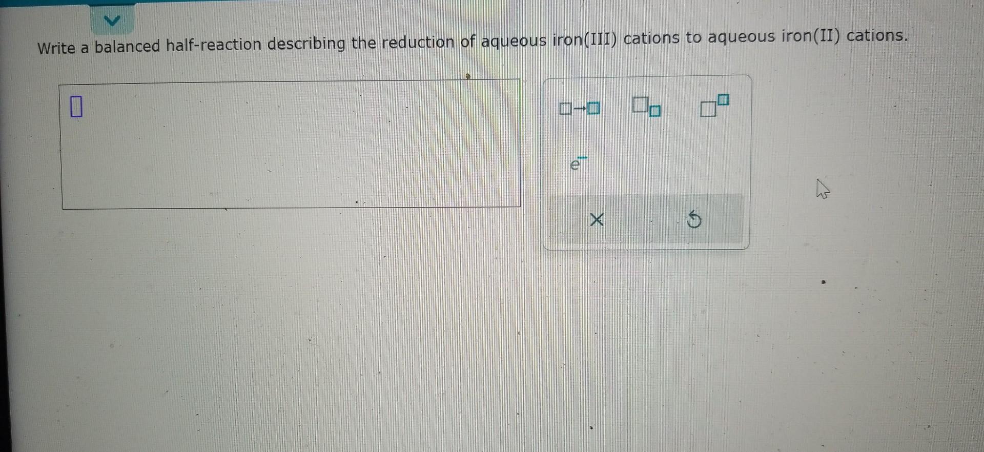 Solved Write a balanced half-reaction describing the | Chegg.com