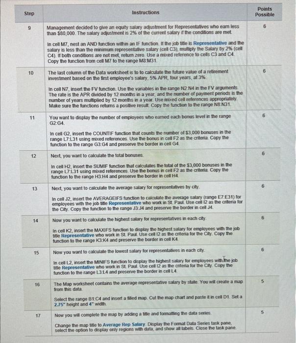 I need help with these excel questions please | Chegg.com