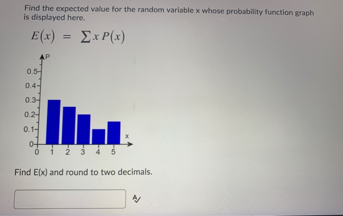Solved Find the expected value for the random variable x | Chegg.com