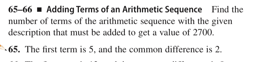Solved 65-66 - ﻿Adding Terms of an Arithmetic Sequence Find | Chegg.com