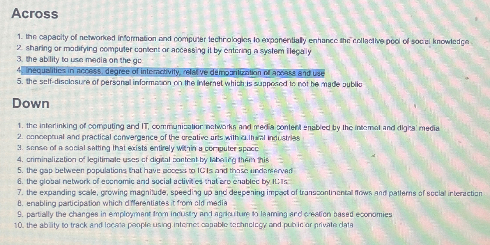 Solved Acrossthe capacity of networked information and | Chegg.com