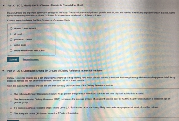 Solved Part A - DRI Terminology Begin reviewing the DRIS by | Chegg.com