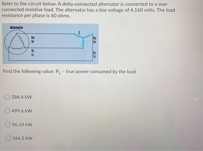 Solved 6. Each phase of a wye-connected generator delivers a | Chegg.com