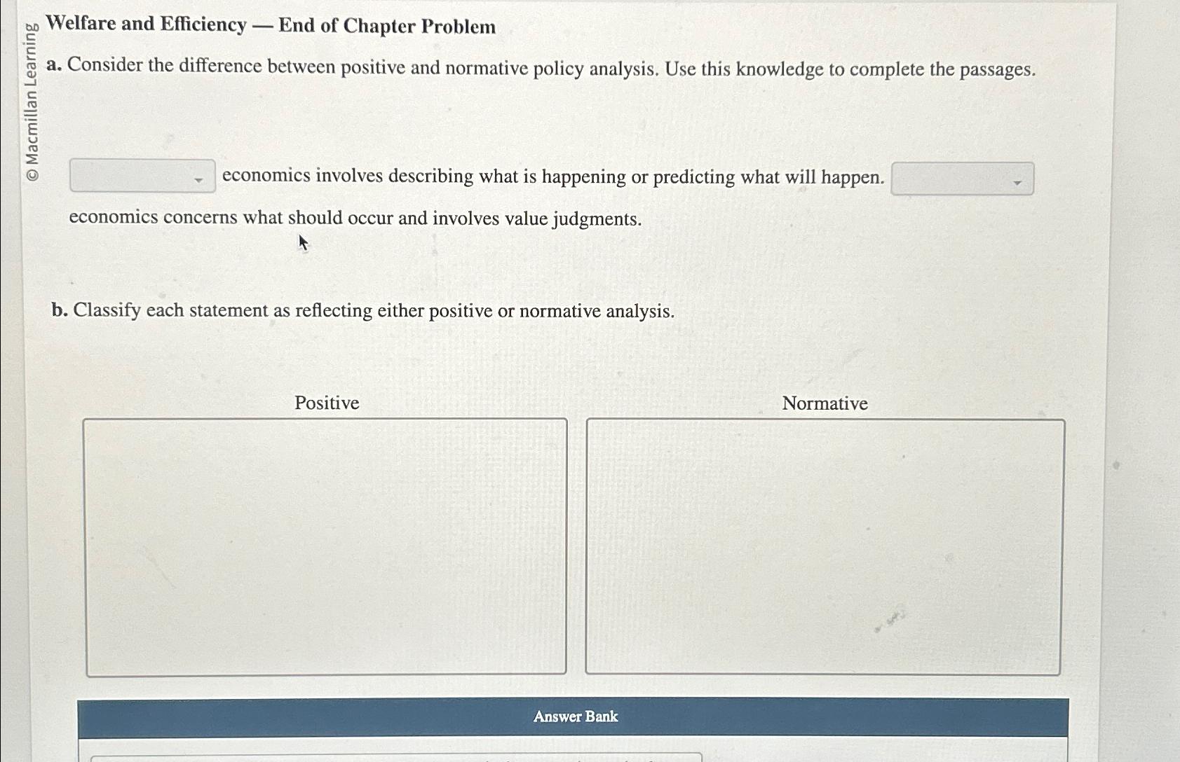 Solved ∞ ﻿Welfare and Efficiency - ﻿End of Chapter Problem동 | Chegg.com