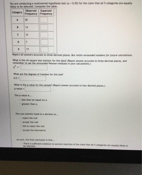 Solved a) State the random variables.he symbol and value of | Chegg.com