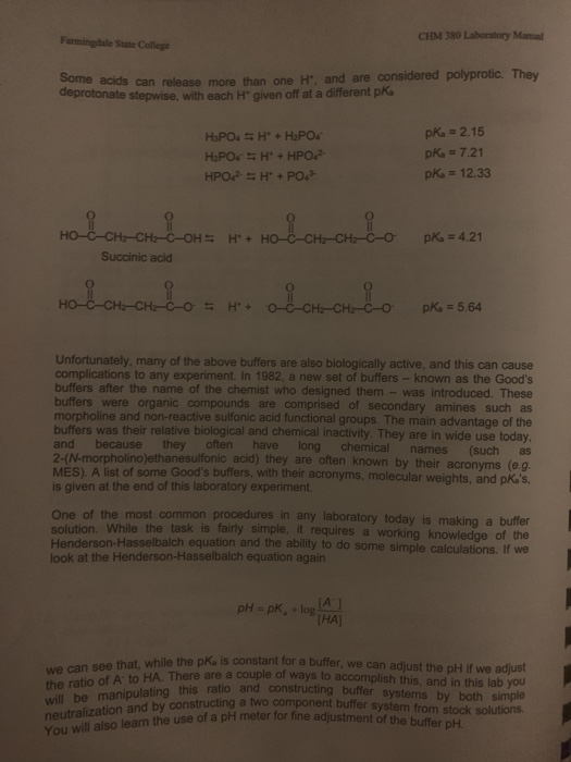 Solved Name: Buffer Calculation Sheet Buffer: _HE PES Conc.: | Chegg.com