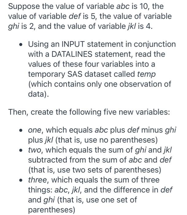 Solved Suppose the value of variable abc is 10, the value of | Chegg.com