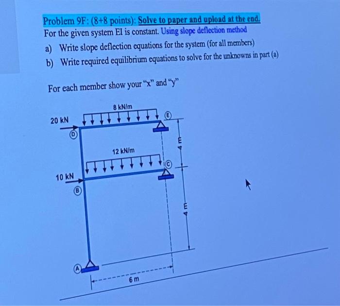 Solved Problem 9F: (8+8 points): Solve to paper and upload | Chegg.com