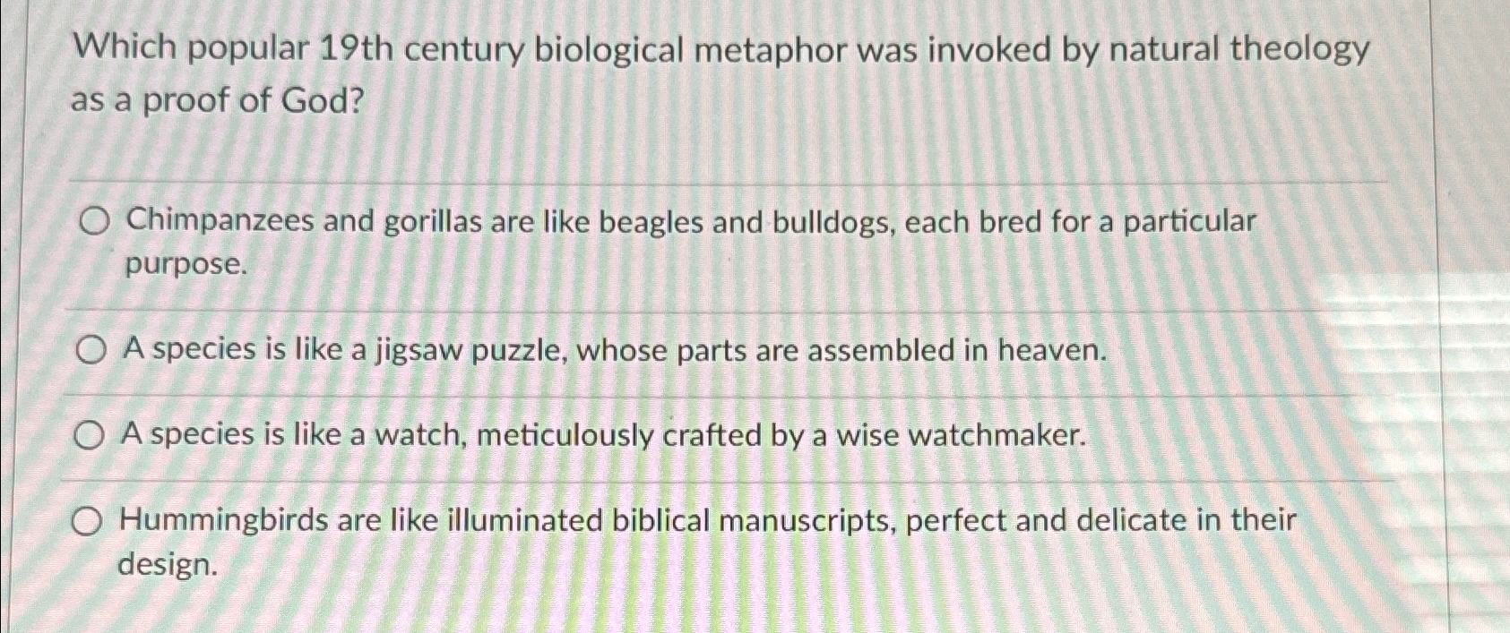 Solved Which popular 19th century biological metaphor was | Chegg.com