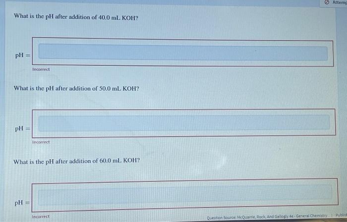 Solved Calculate the pH for each case in the titration of | Chegg.com