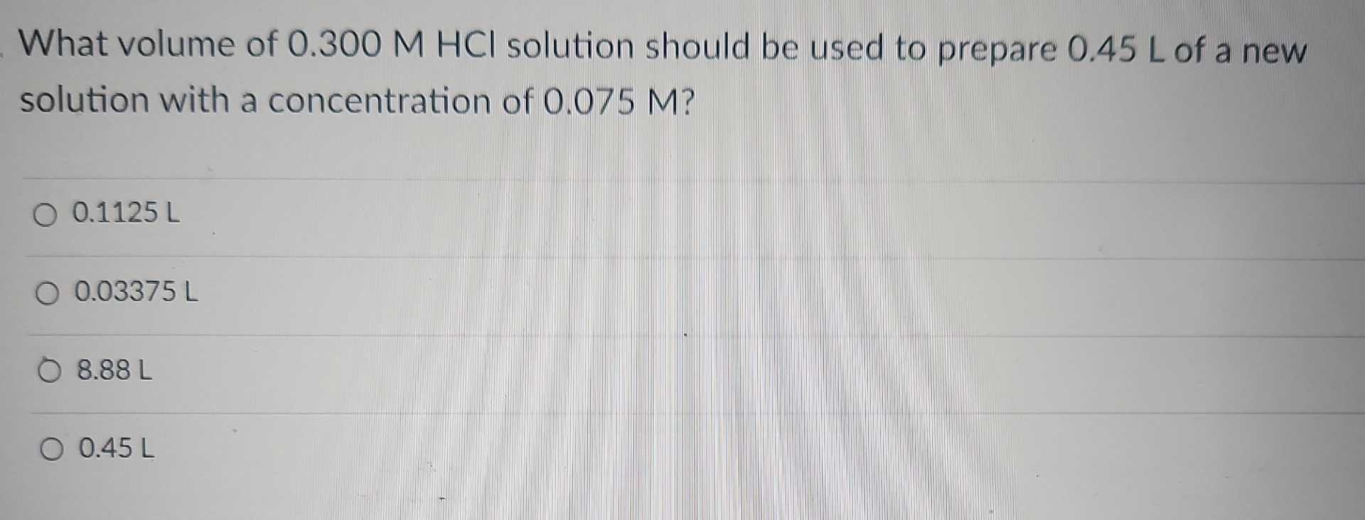 Solved What volume of 0.300MHCl ﻿solution should be used to | Chegg.com