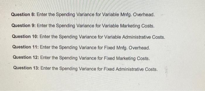 Solved Prepare a Variance Analysis by generating the | Chegg.com