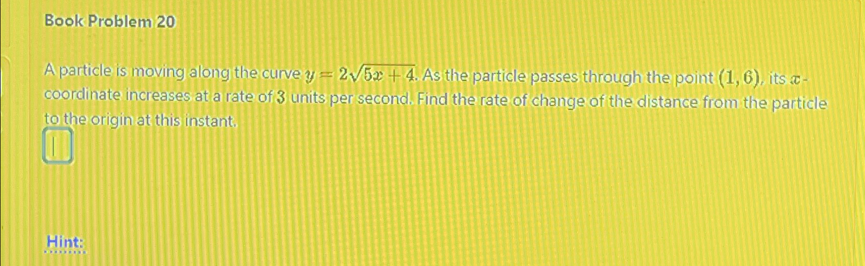 Solved Book Problem 20A particle is moving along the curve | Chegg.com