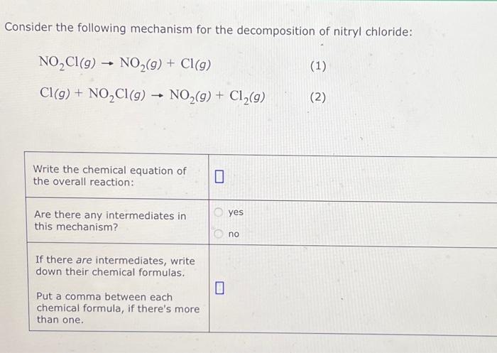 Solved Consider the following mechanism for the | Chegg.com
