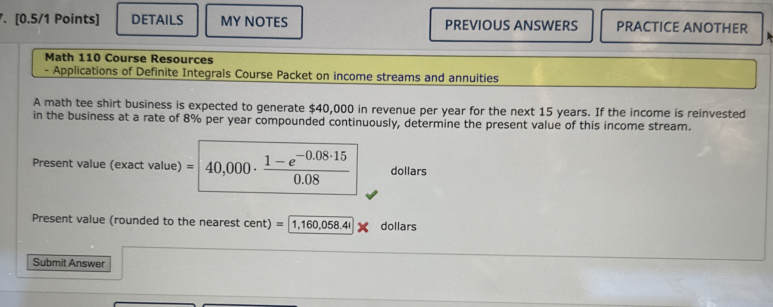 Solved [0.5/1 ﻿Points]Math 110 ﻿Course ResourcesApplications | Chegg.com