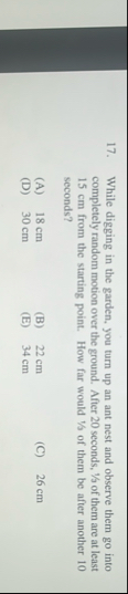 Solved While digging in the garden, you turn up an ant nest | Chegg.com