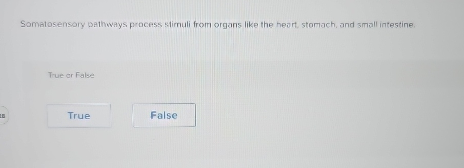 Solved Somatosensory pathways process stimuli from organs | Chegg.com
