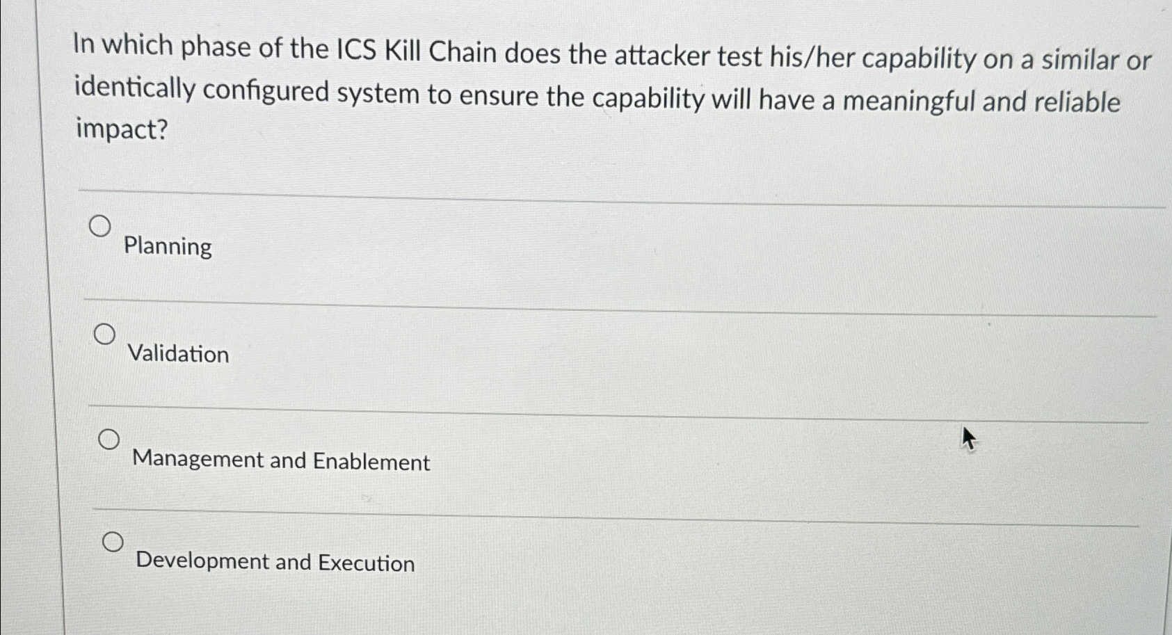Solved In which phase of the ICS Kill Chain does the | Chegg.com